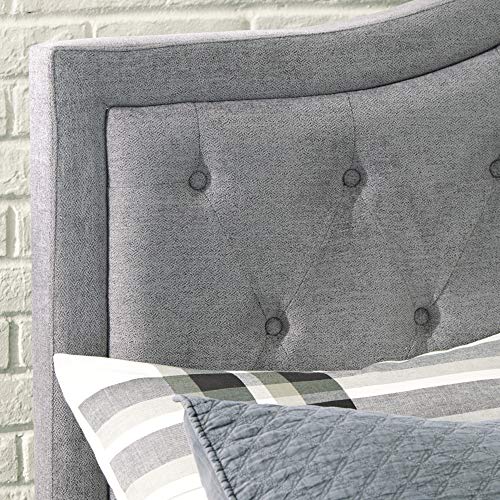 Signature Design by Ashley Jerary Queen Upholstered Tufted Bed Frame, Light Gray