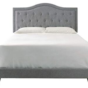 Signature Design by Ashley Jerary Queen Upholstered Tufted Bed Frame, Light Gray