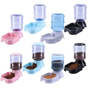 whatBYDs Dog Cat Large Automatic Feeder Bowl Food Water Dispenser Non-Spill Pet Container Flatware 3.8L - Black for Water Apple