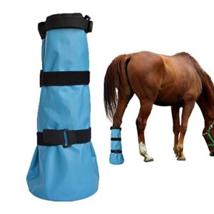 yeezo easy use hoof soaking boot for horse soaker bag equine soaking boot hooves care treatment bucket soaker sack with eva pad and 2 elastic bands