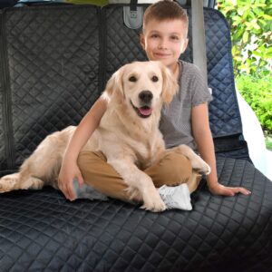 Vailge Bench Dog Seat Cover for Back Seat, 100% Waterproof Heavy-Duty & Nonslip Back Seat Cover for Dogs,Washable & Compatible Pet Car Seat Cover for Cars, Trucks & SUVs