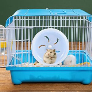 POPETPOP Silent Hamster Wheel-Pets Running Sports Exercise Wheel Jogging Wheel Hamster Rat Gerbil Silent Spinner(Blue)