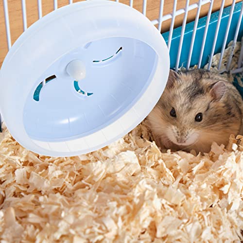 POPETPOP Silent Hamster Wheel-Pets Running Sports Exercise Wheel Jogging Wheel Hamster Rat Gerbil Silent Spinner(Blue)