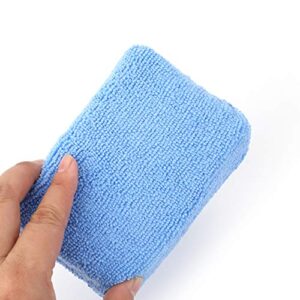 Fasmov 12 Pack Premium Grade Microfiber Applicator Pad, Microfiber Sponge, Car Wash Pads, Cleaning Pads, Blue