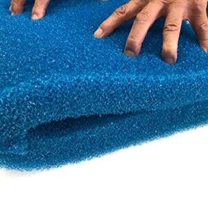 ViaAqua Aquarium Filter Sponge Open Cell Foam Sheet Bio Sponge Filter Media Pad HMF Fish Tank Sump Divider 12" x 12" x 2" (Blue, 20PPI)