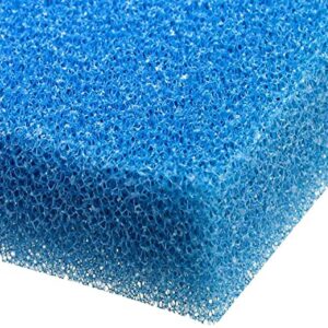 ViaAqua Aquarium Filter Sponge Open Cell Foam Sheet Bio Sponge Filter Media Pad HMF Fish Tank Sump Divider 12" x 12" x 2" (Blue, 20PPI)