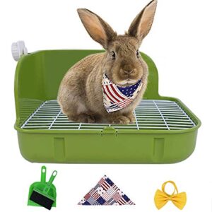 humorous.p small animal litter pet toilet potty trainer corner litter bedding box pet pan for small animal/rabbit/guinea pig/galesaur/ferrets rectangular plastic material