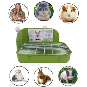 Humorous.P Small Animal Litter Pet Toilet Potty Trainer Corner Litter Bedding Box Pet Pan for Small Animal/Rabbit/Guinea Pig/Galesaur/Ferrets Rectangular Plastic Material