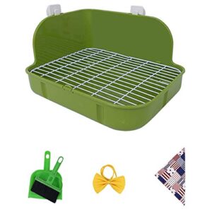 Humorous.P Small Animal Litter Pet Toilet Potty Trainer Corner Litter Bedding Box Pet Pan for Small Animal/Rabbit/Guinea Pig/Galesaur/Ferrets Rectangular Plastic Material