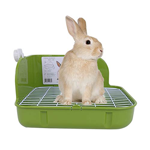 Humorous.P Small Animal Litter Pet Toilet Potty Trainer Corner Litter Bedding Box Pet Pan for Small Animal/Rabbit/Guinea Pig/Galesaur/Ferrets Rectangular Plastic Material