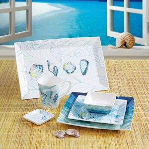 Lauren Roth Designer Hawaiian Ceramic Dinnerware Collection - Coastal Ocean (Serving Platter)