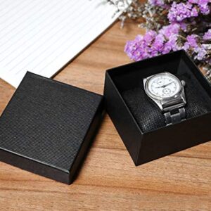 sdoot Watch Box, Watch Gift Box 12 Packs, Black Gift Boxes for Watches with Pillow Cushion, Jewelry Gift Boxes for Bracelets, 3.3'' × 3.1'' × 2.1''