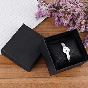 sdoot Watch Box, Watch Gift Box 12 Packs, Black Gift Boxes for Watches with Pillow Cushion, Jewelry Gift Boxes for Bracelets, 3.3'' × 3.1'' × 2.1''