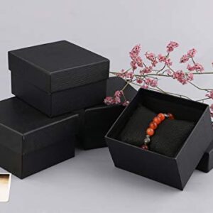 sdoot Watch Box, Watch Gift Box 12 Packs, Black Gift Boxes for Watches with Pillow Cushion, Jewelry Gift Boxes for Bracelets, 3.3'' × 3.1'' × 2.1''