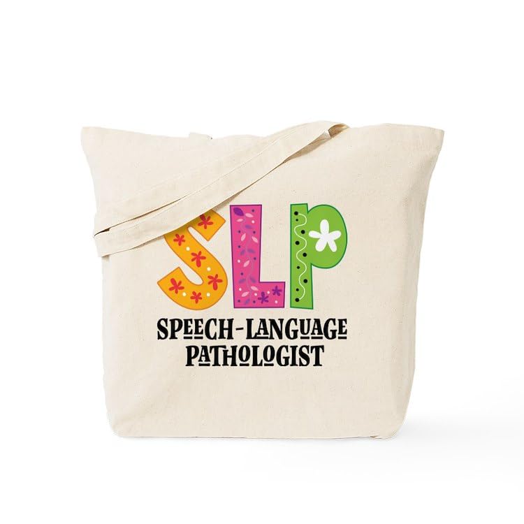 CafePress SLP Speech Therapist Tote Bag Natural Canvas Tote Bag, Reusable Shopping Bag