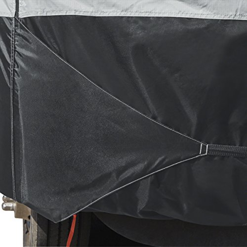 Classic Accessories RV SkyShield™ R-Pod Cover, 16'2"L x 78"W, Model 2, Durable, Tear-Resistant, Teardrop, Travel Trailer Storage Cover, Compatible with R-Pod Trailers, Black/Grey/Snow White