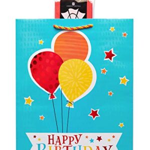 American Greetings 15.5" Extra Large Birthday Gift Bag with Tissue Paper, Balloons (1 Bag, 6-Sheets)