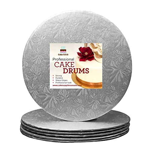 Cake S.O.S. 12" Silver Round Thin Drum 1/4", 25 count