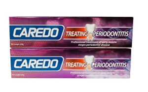 caredo healing periodontitis treatment at home toothpaste, periodontal disease treatment 3.52oz 2 tubes, gingivitis treatment for gum disease, fluoride free toothpaste for bleeding gums and looseteeth