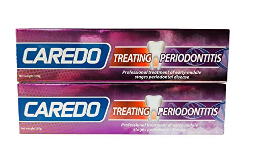 CAREDO Healing Periodontitis Treatment At Home Toothpaste, Periodontal Disease Treatment 3.52oz 2 Tubes, Gingivitis Treatment for Gum Disease, Fluoride Free Toothpaste for Bleeding Gums and LooseTeeth