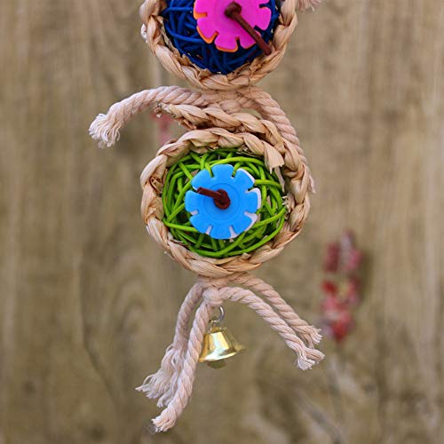 Yuecoofei Bird Chew Toy for Parakeet,Cockatiel-Bird Chew Toy-Will Keep Your Bird Busy for Weeks-No-Stress Time Foraging for Hidden Treasures