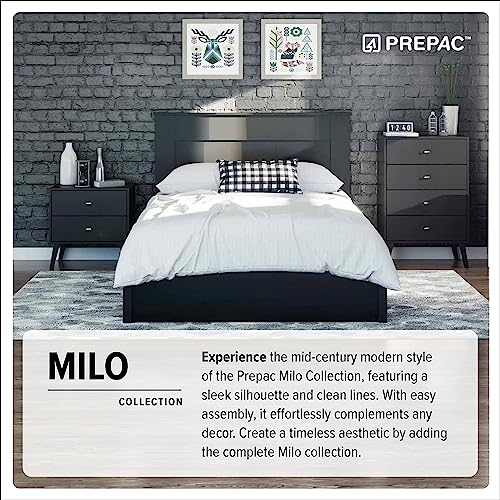 Prepac Milo 2-drawer Nightstand, Black