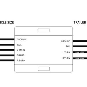 NEW SUN Non-Powered 3 Way to 2 Way Trailer Taillight Converter with Standard 4-Way Flat Wire Harness Connectors,Weatherproof