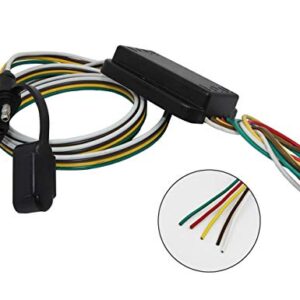 NEW SUN Non-Powered 3 Way to 2 Way Trailer Taillight Converter with Standard 4-Way Flat Wire Harness Connectors,Weatherproof