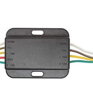 NEW SUN Non-Powered 3 Way to 2 Way Trailer Taillight Converter with Standard 4-Way Flat Wire Harness Connectors,Weatherproof