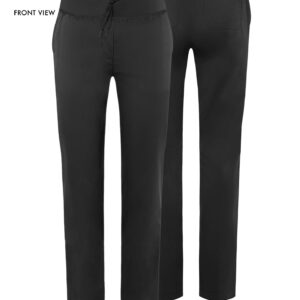 Adar Pro Scrubs for Women - Skinny Leg Yoga Scrub Pants - P7102 - Black - M