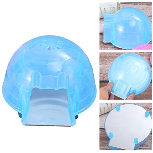 POPETPOP Chinchilla Cooling House - 2 Pack Hamster House Summer Cooling Mini Hamster Cool Plastic Small House for Hamster Chinchilla (Random Color)