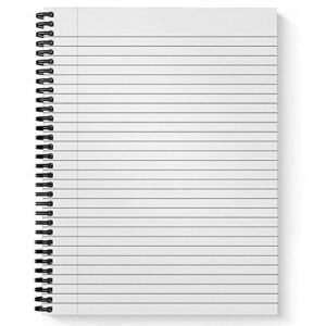 Softcover Spit Happens 8.5" x 11" Funny Llama Spiral Notebook/Journal, 120 Wide Ruled Pages, Durable Gloss Laminated Cover, Black Wire-o Spiral. Made in the USA