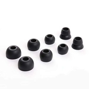 8pcs/lot bluetooth headset ear pads cushions for powerbeats 1.0 2.0 3.0 covers pb2 pb3 silicone in-ear ear caps earphones case earbuds eartips-black