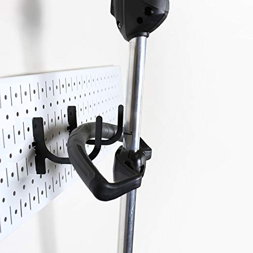 Wall Control Garage Storage Rack Lawn & Garden Tool Organization Wall Mount Organizer - Easy to Install 64" Wide Home & Garage Metal Peg Board Set (White Pegboard)