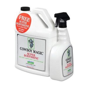 cowboy magic super bodyshine value pack detangler for coat, mane & tail for horses & dogs, mane and tail detangler spray, instant detangling, reduce hair breakage, nourish hair & radiant shine