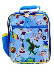 disney toy story 4 boy's girl's soft insulated school lunch box (one size, blue)