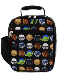 disney star wars boy's girl's adult's soft insulated school lunch box (one size, black)