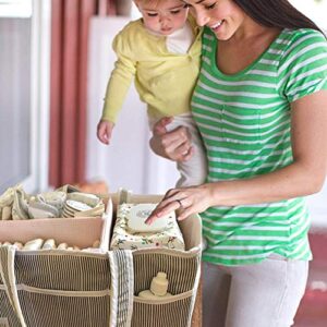 Lily Miles Baby Diaper Caddy Organizer - Nursery Storage Basket Bin Baby Item Blush, Large