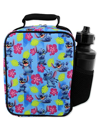 Disney Lilo & Stitch Meal Holder, Girls Boys Soft Insulated School Lunch Box (One Size, Blue)