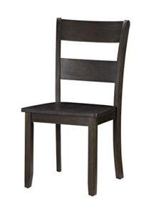 acme haddie side chair (set-2) - - distressed walnut