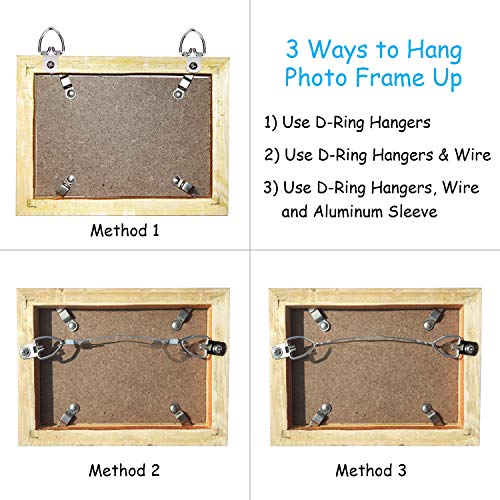 Picture Hanging Kit, Listenman D Ring Picture Hangers with Screws, Picture Hanging Wire(100 Feet) and Aluminum Sleeves, Supports up to 30 lb, Included Screwdriver