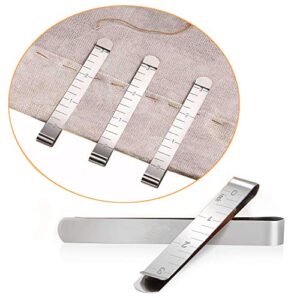 sewing clips set of 20 stainless steel hemming clips 3 inches measurement ruler quilting supplies