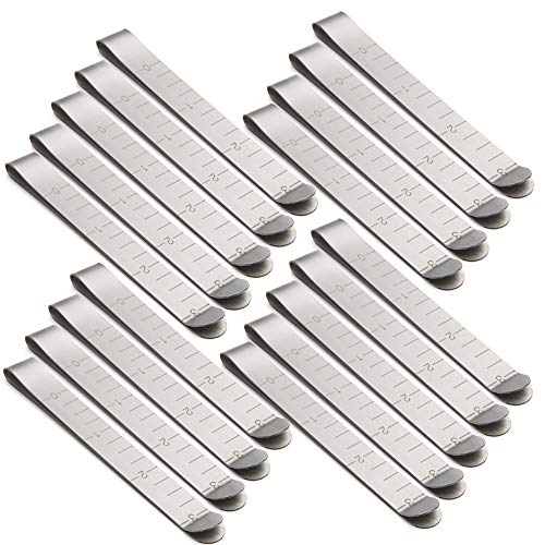 Sewing Clips Set of 20 Stainless Steel Hemming Clips 3 Inches Measurement Ruler Quilting Supplies