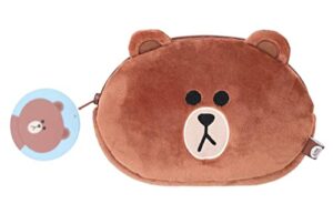 line friends brown pencil case plush