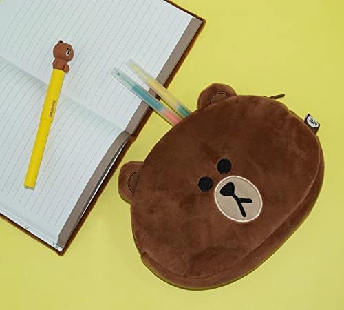 Line Friends Brown Pencil Case Plush