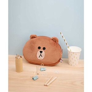 Line Friends Brown Pencil Case Plush