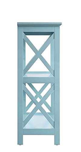 Convenience Concepts Oxford 3 Tier Bookcase, Sea Foam