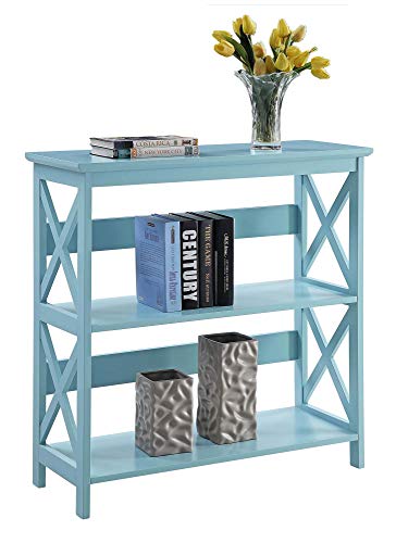 Convenience Concepts Oxford 3 Tier Bookcase, Sea Foam