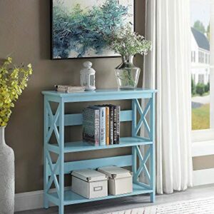 Convenience Concepts Oxford 3 Tier Bookcase, Sea Foam