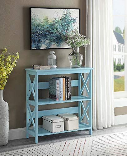 Convenience Concepts Oxford 3 Tier Bookcase, Sea Foam